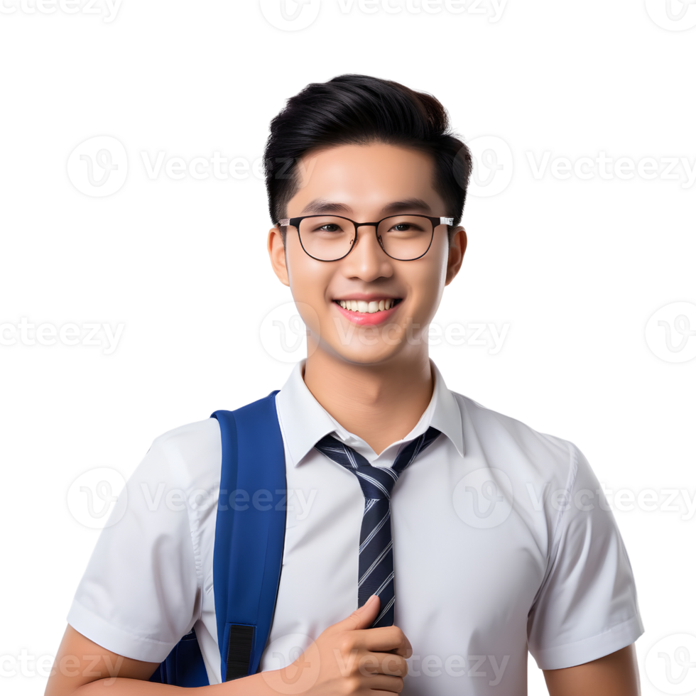 AI generated Asian male student smiling happily 38567893 PNG AI generated Asian male student smiling happily 38567893 PNG