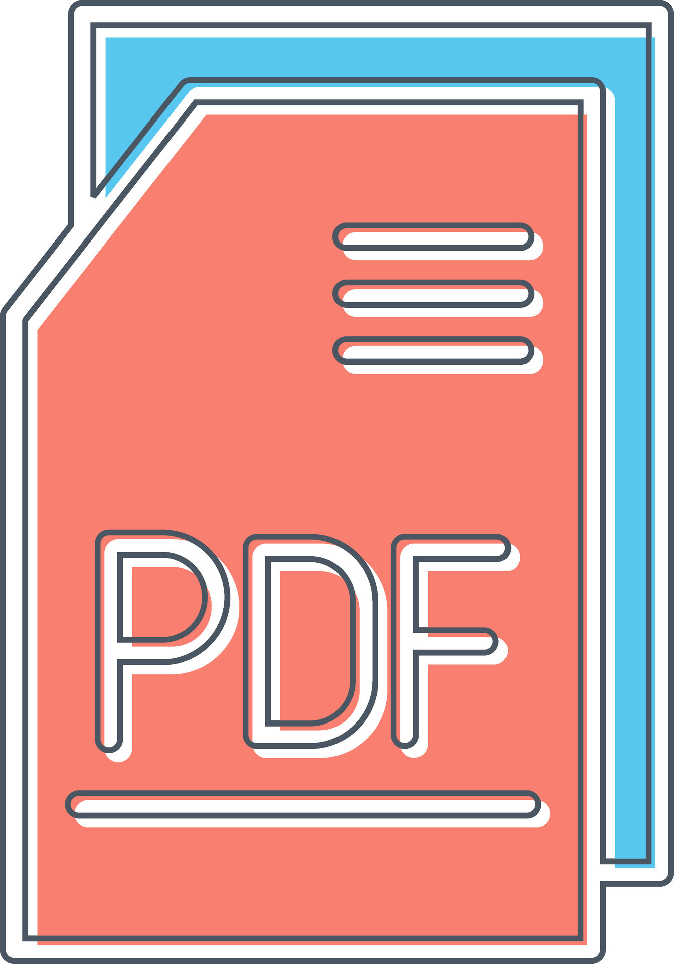 Pdf File Vector Icon 38573058 Vector Art at Vecteezy