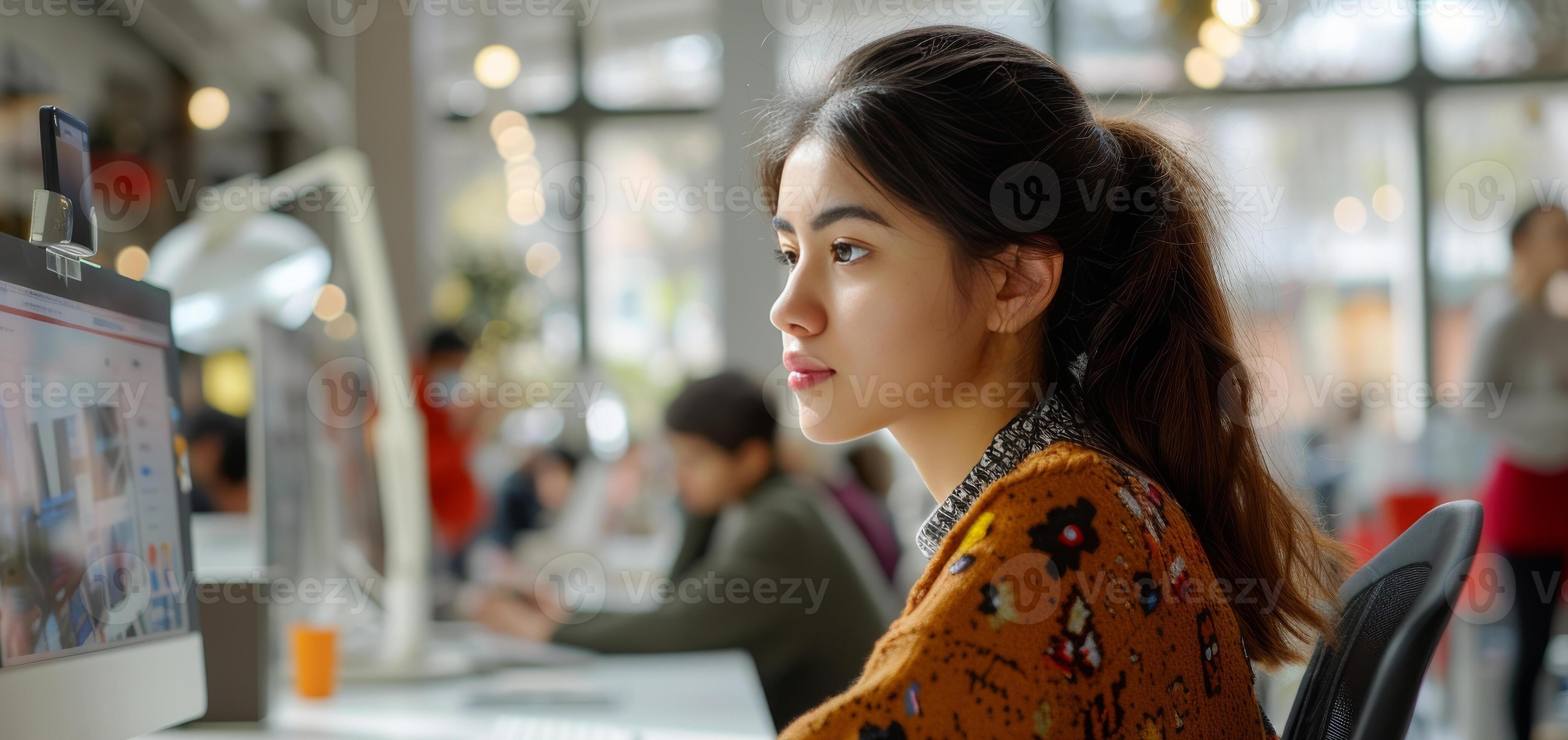 AI generated Woman Computer Engineer Evaluating Mobile App User ...