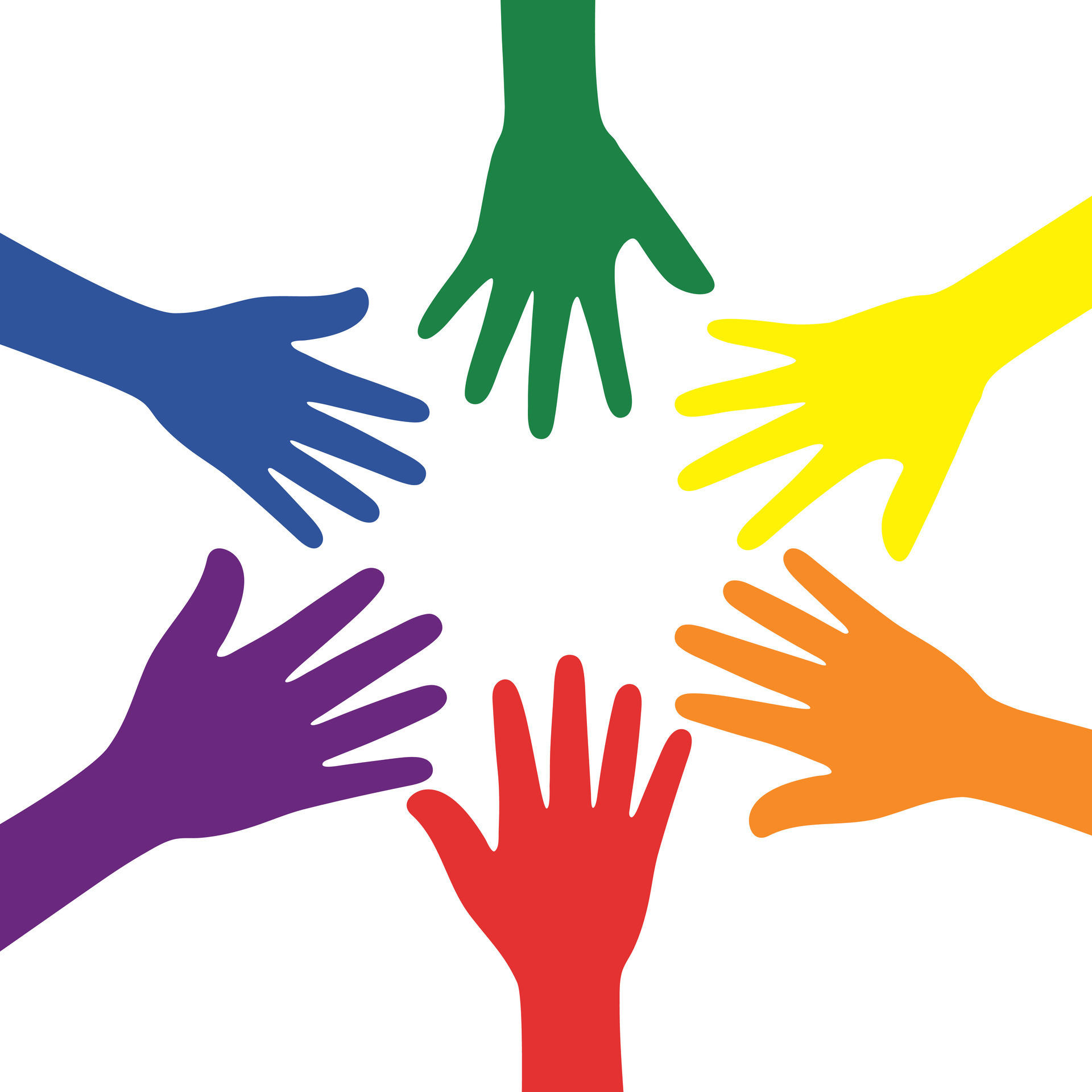 Silhouette of rainbow colored hands. LGBT concept. 38579564 Vector Art ...
