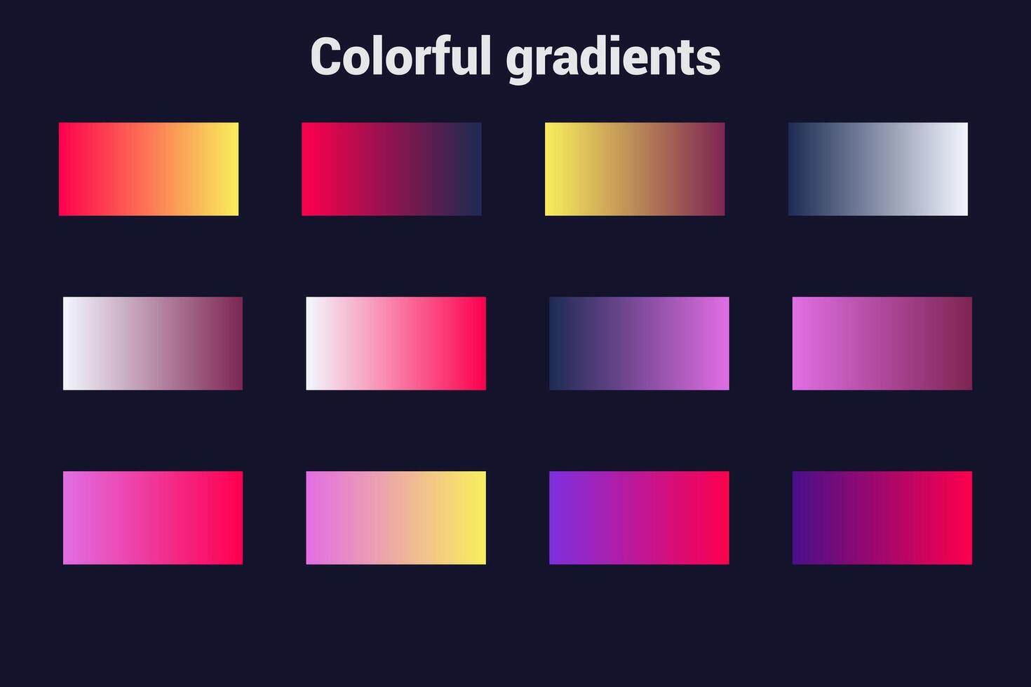Neon colorful gradient palette 38587203 Vector Art at Vecteezy