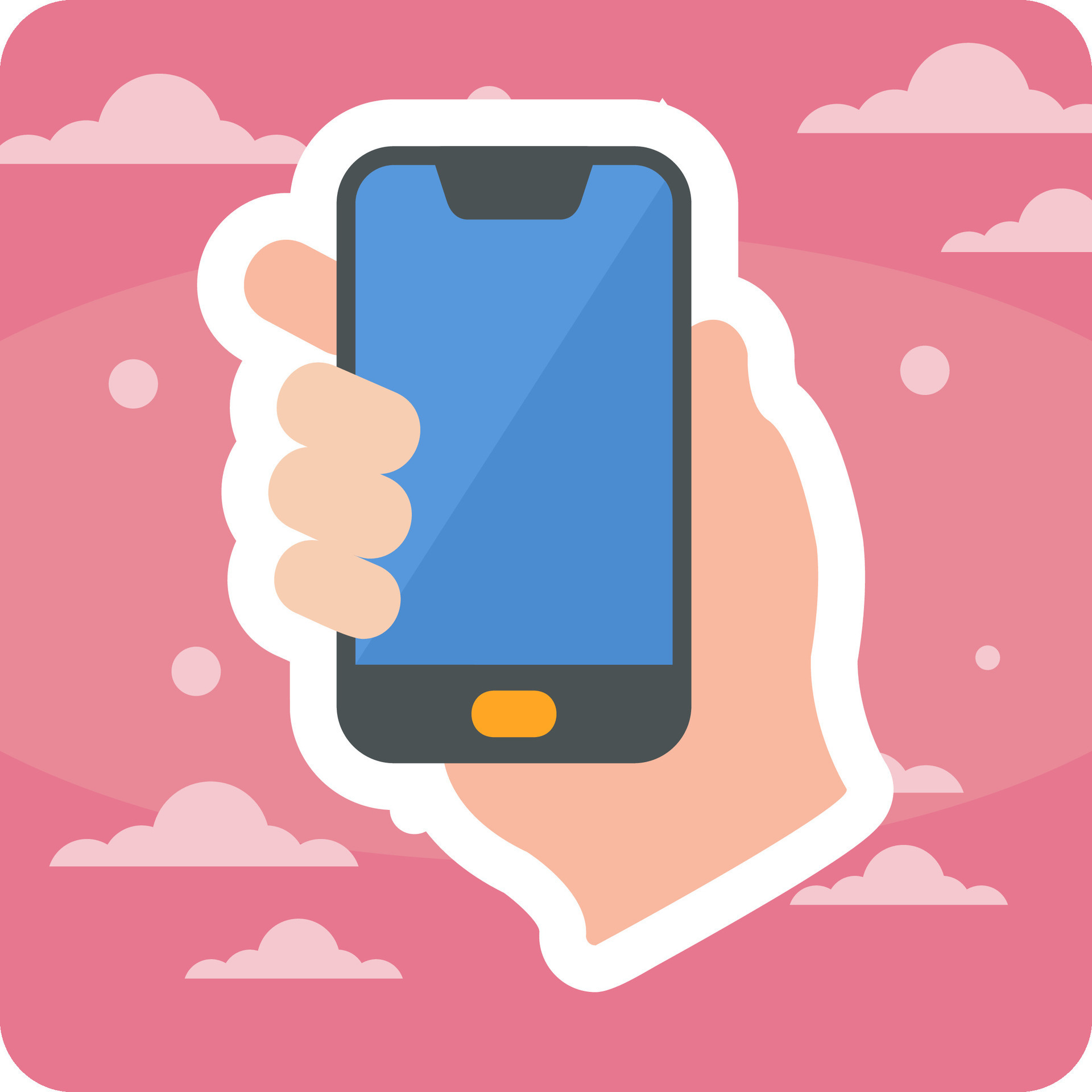 Hands Holding Mobile Phone Vector Icon 38588495 Vector Art At Vecteezy