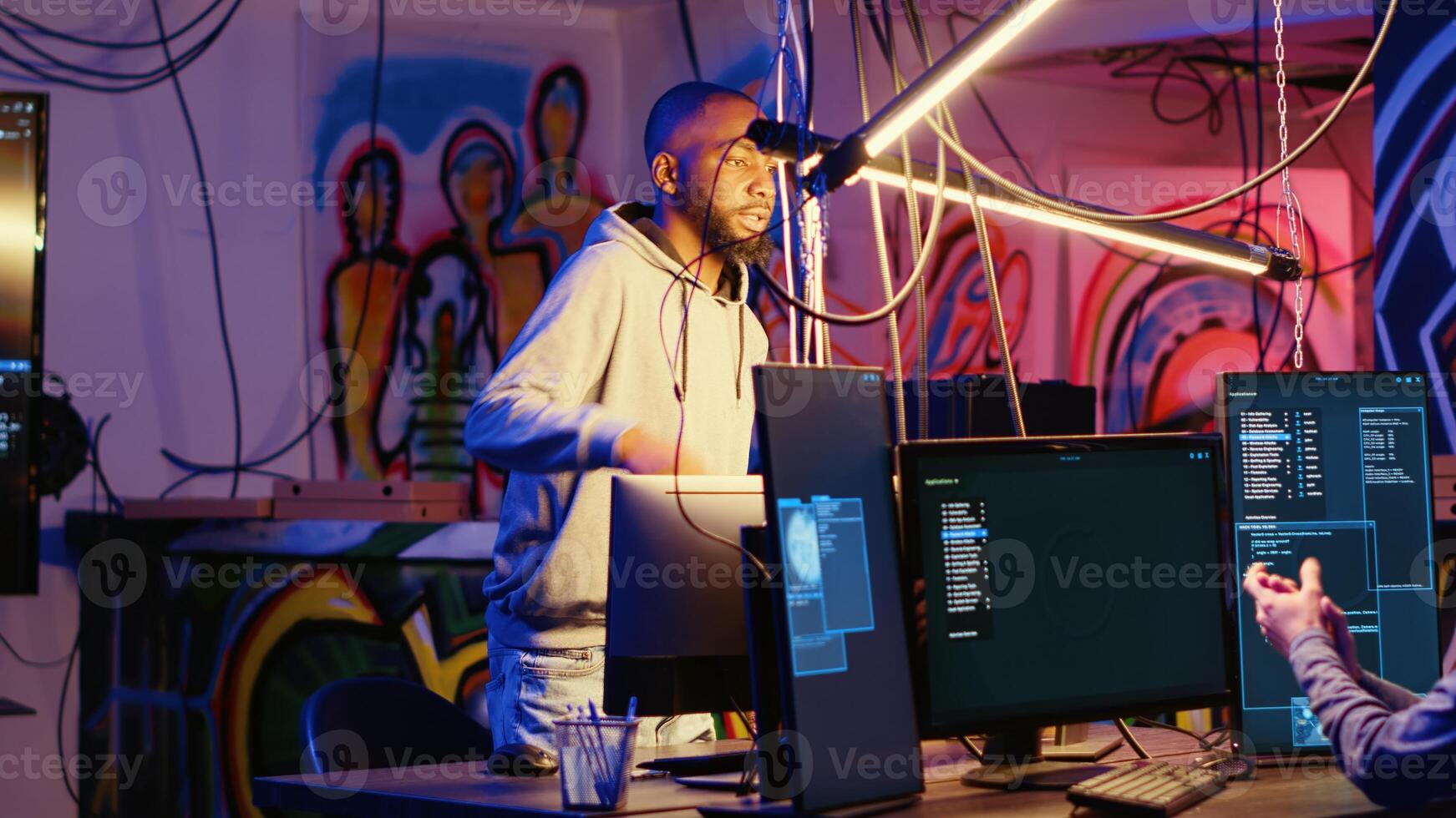 Hackers leaving underground hideout after utilizing technical knowhow of bugs and exploits to ...