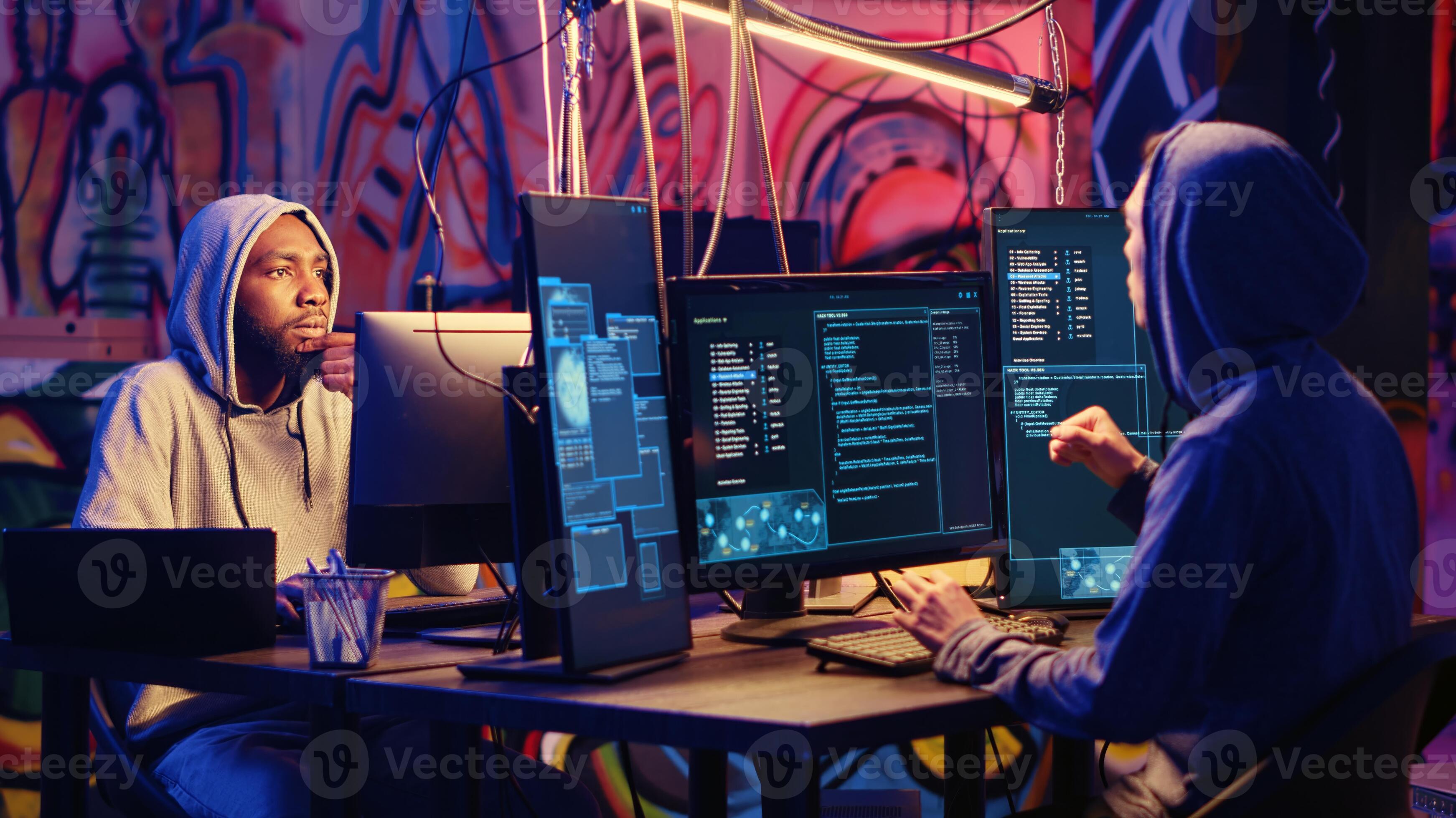 Hackers Devising Plan Together Coding Malware Designed To Exploit Network Backdoors Bypassing