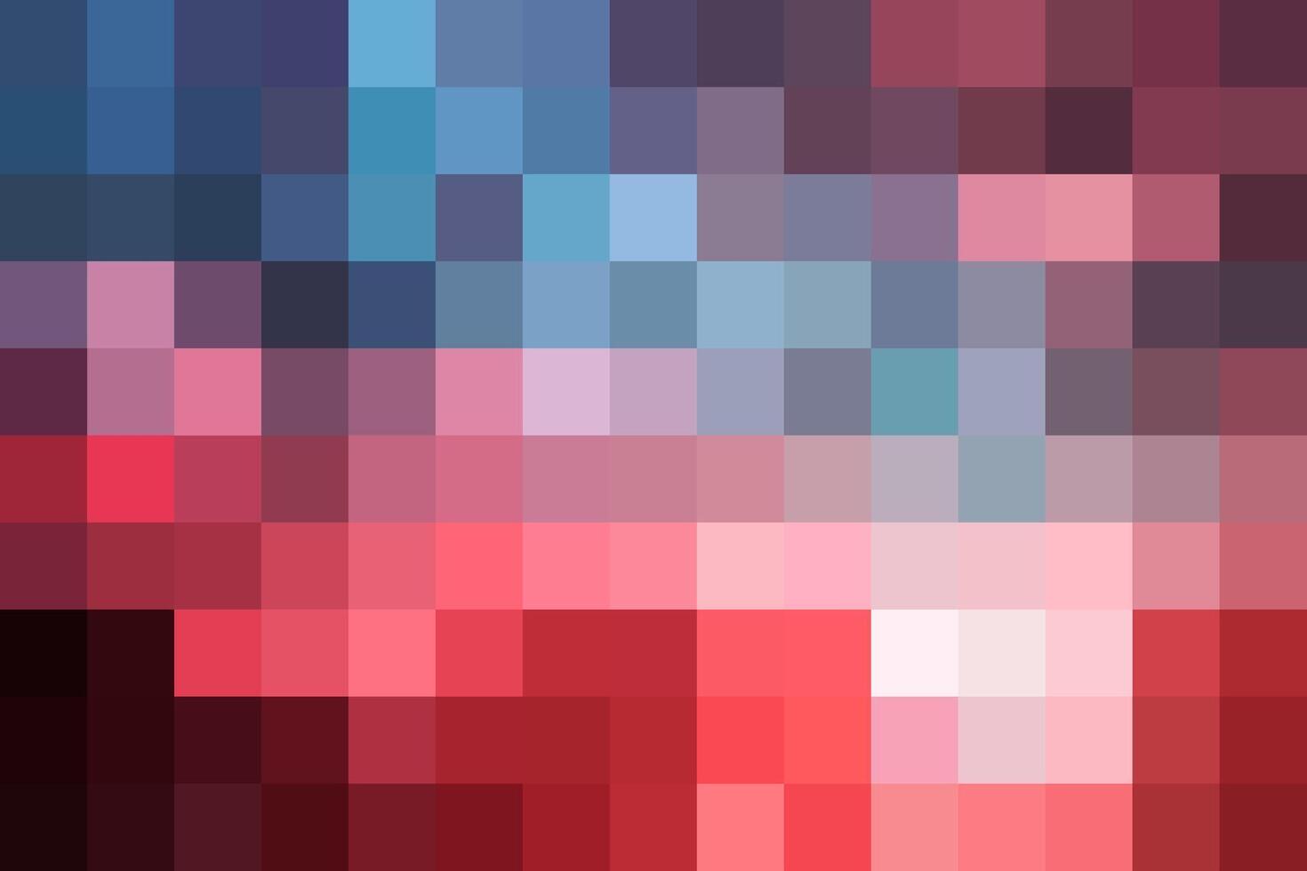 Dark red and blue pixel background, gradient abstract tile background. Rectangular colourful ...