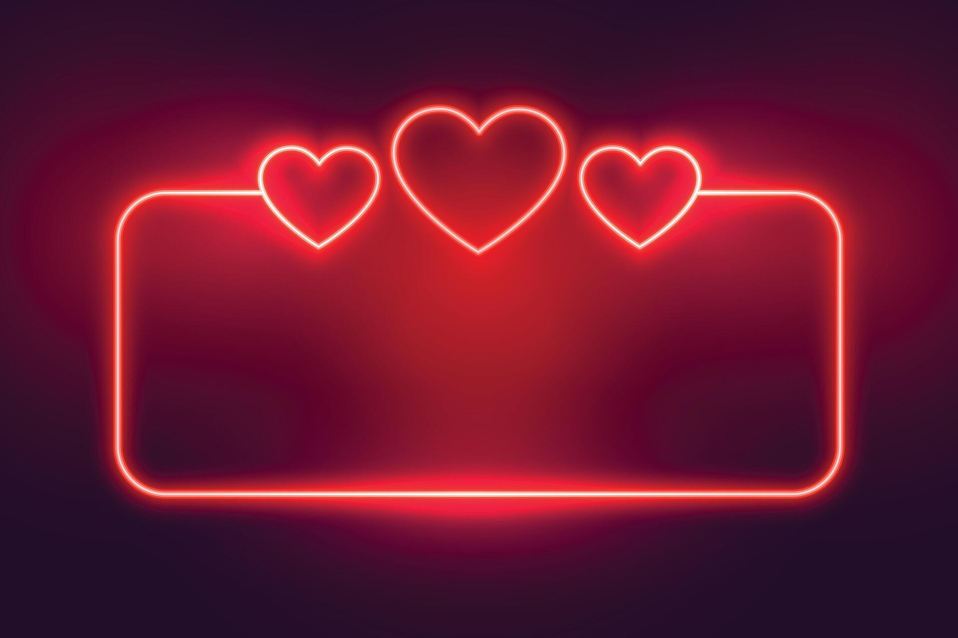 Valentines Day Red Hearts Frame With Text Space 38711053 Vector Art At