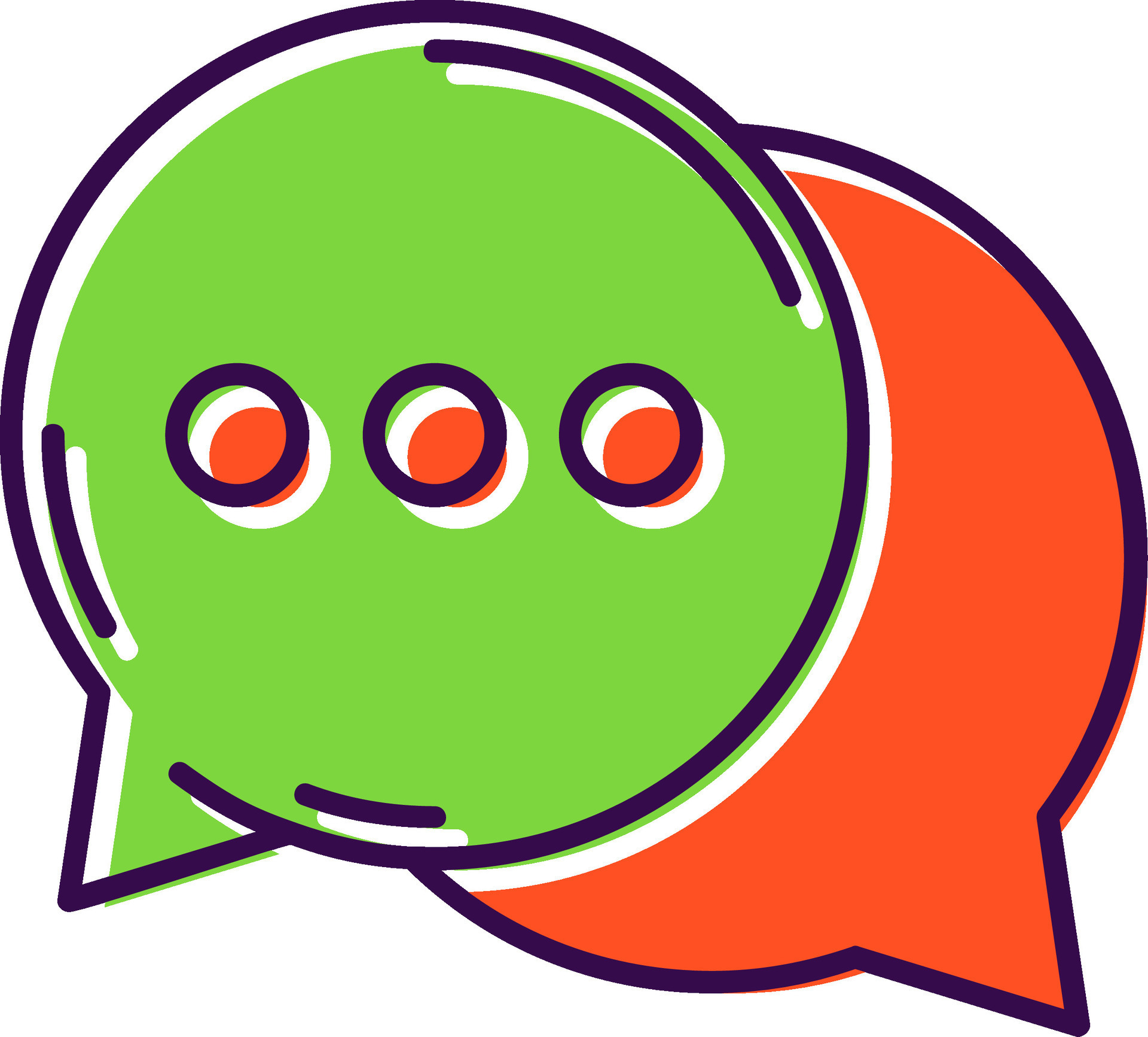 Speech bubbles Filled Icon 38719205 Vector Art at Vecteezy