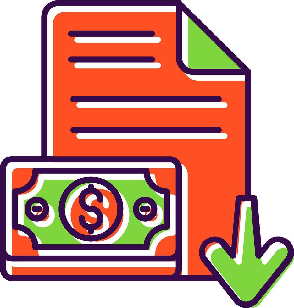 Decrease Filled Icon 38719843 Vector Art at Vecteezy