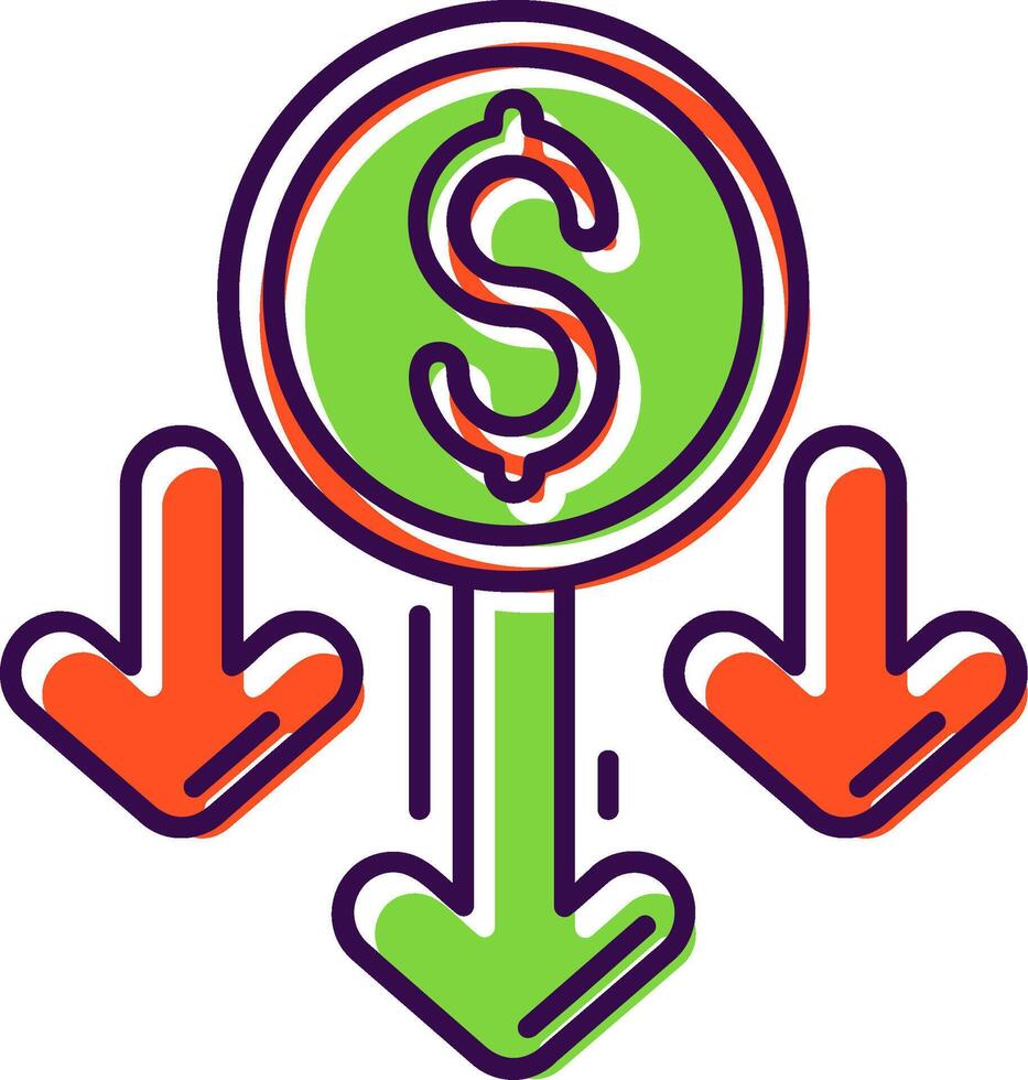 Decrease Filled Icon 38719872 Vector Art at Vecteezy