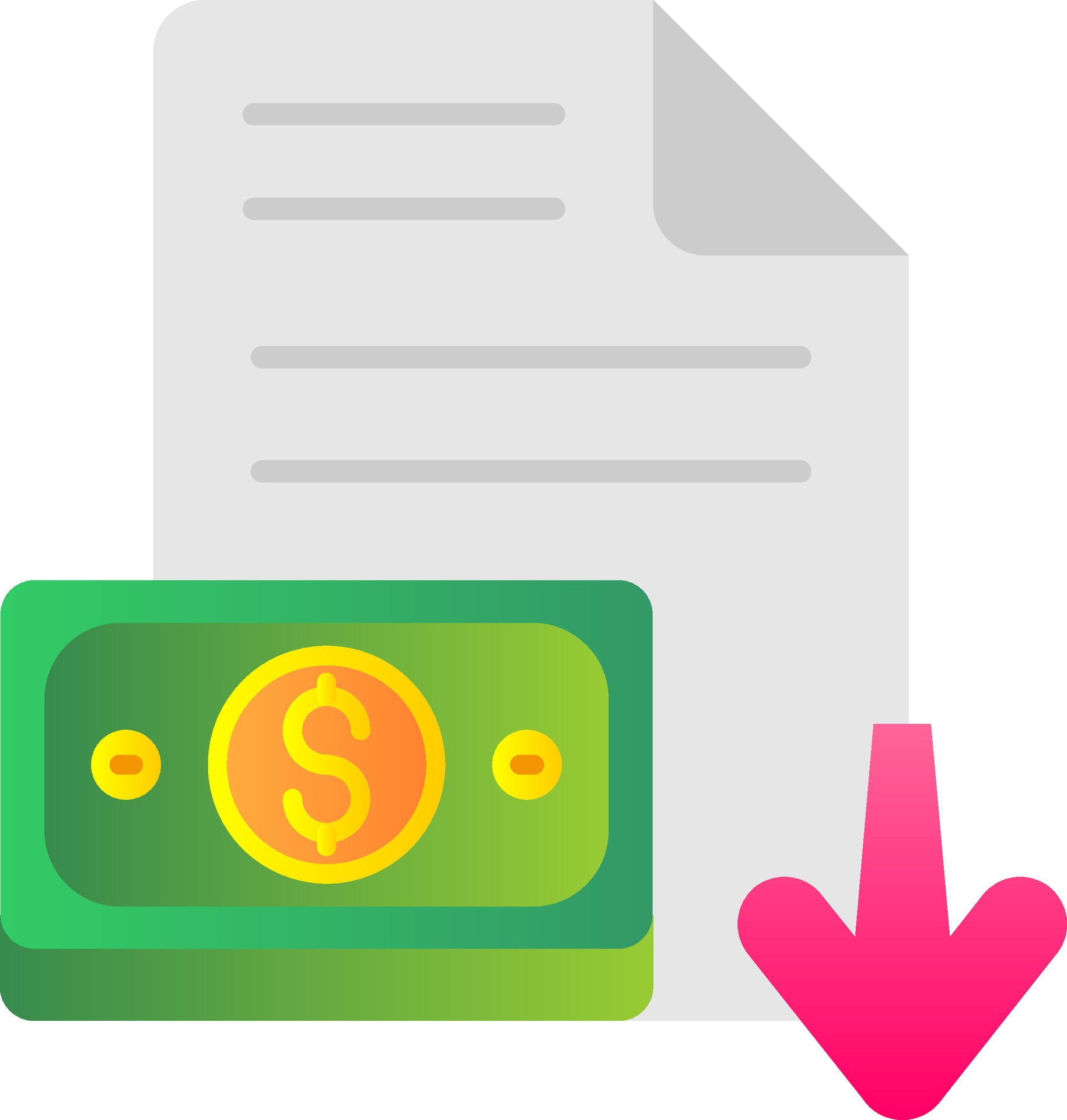 Decrease Flat Gradient Icon 38723416 Vector Art at Vecteezy