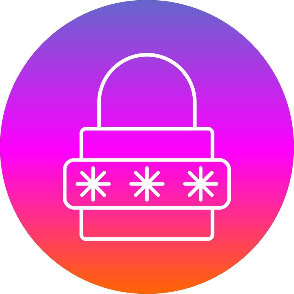Password Line Gradient Circle Icon 38729631 Vector Art At Vecteezy