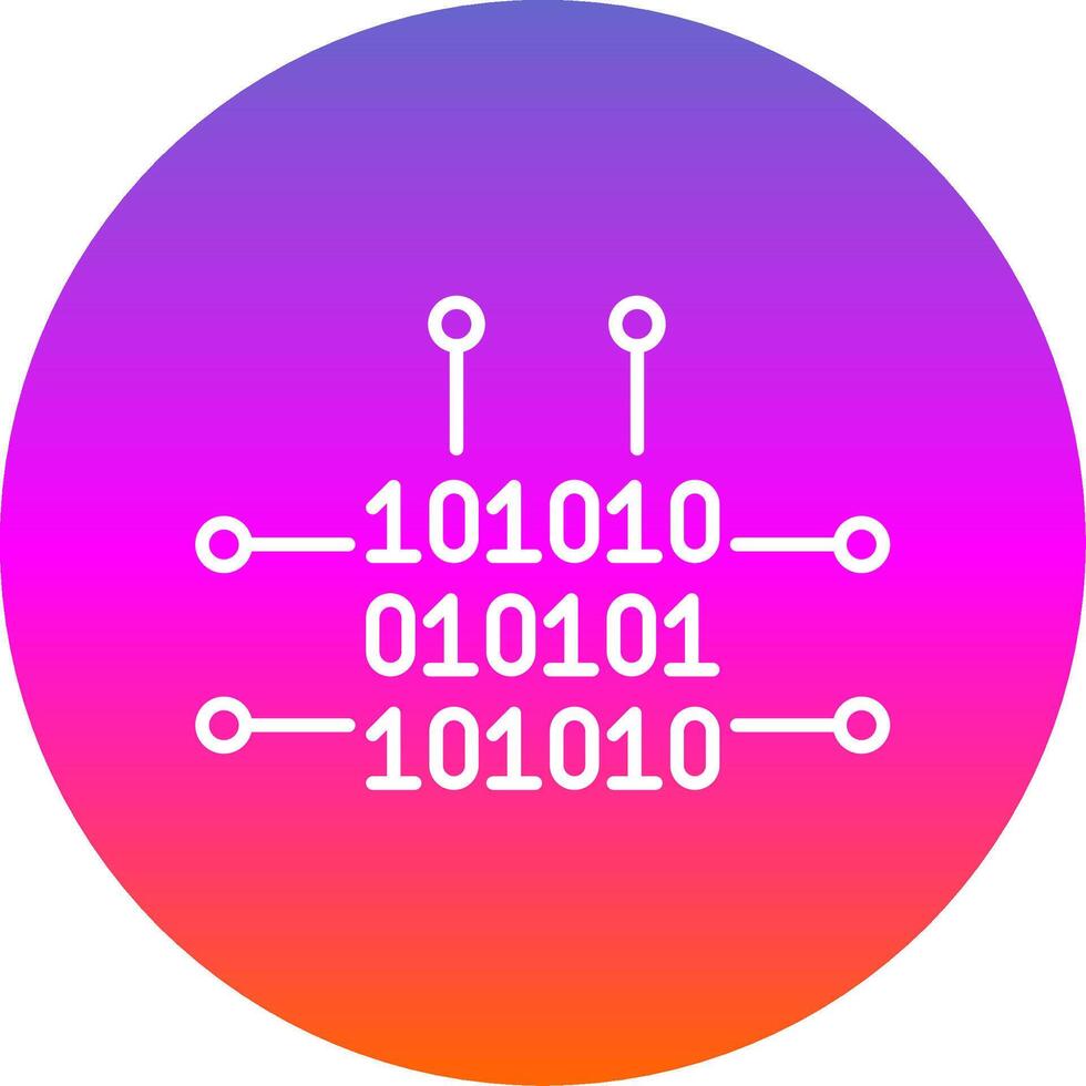 Binary Code Line Gradient Circle Icon 38729851 Vector Art At Vecteezy