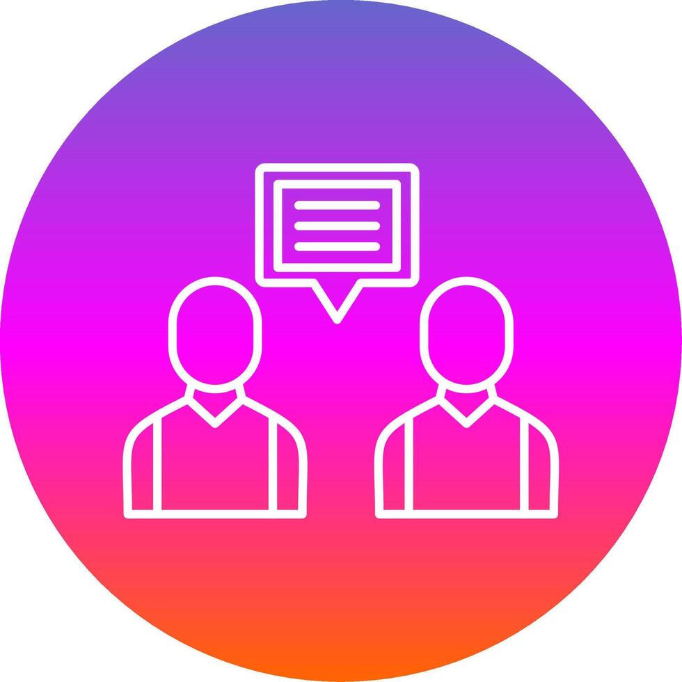 Interview Line Gradient Circle Icon 38731087 Vector Art at Vecteezy