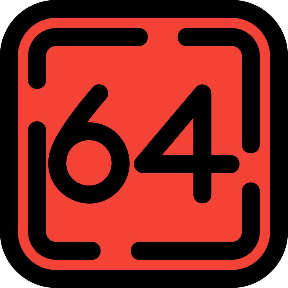 Sixty Four Filled Gradient Icon 38732153 Vector Art at Vecteezy