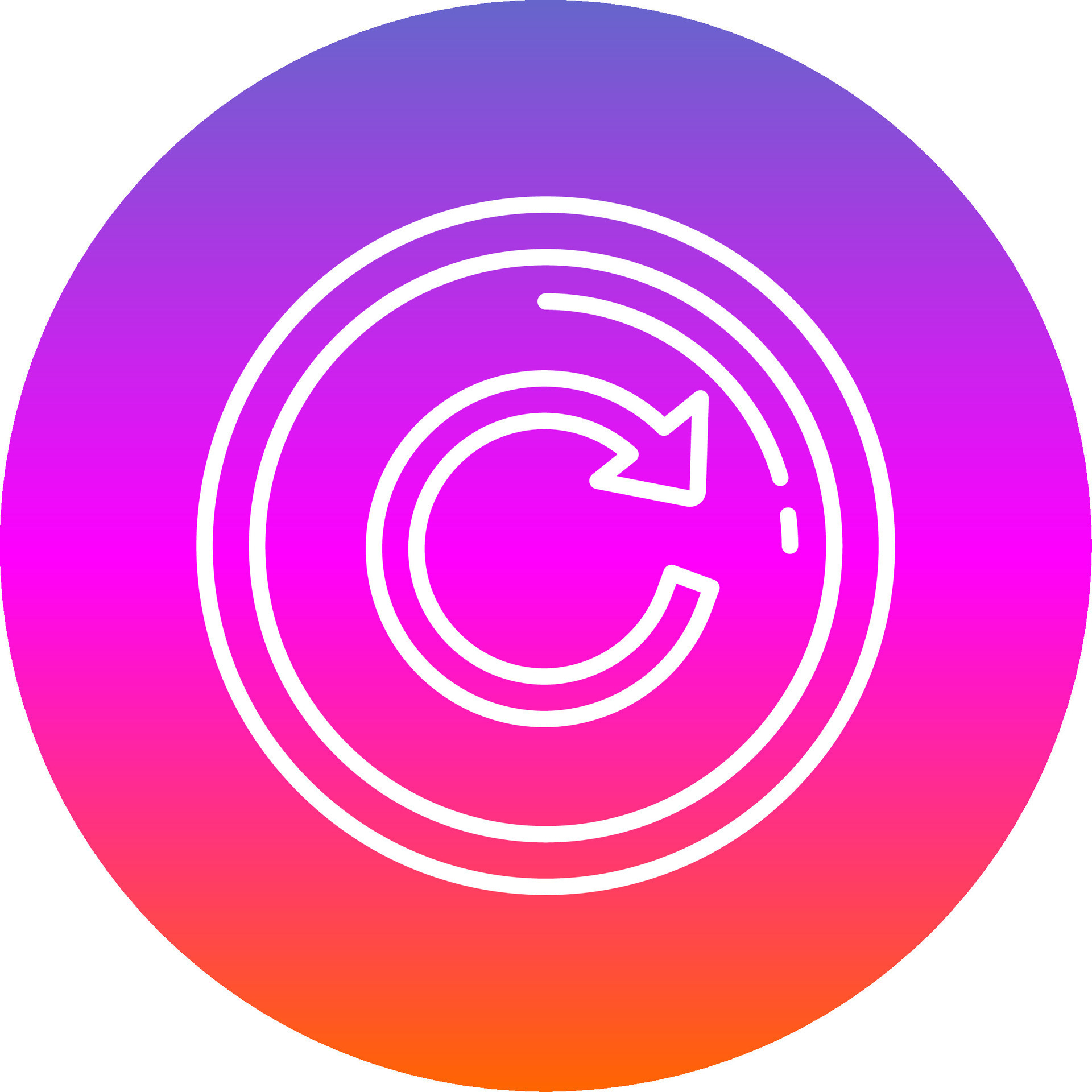 Reload Line Gradient Circle Icon 38732187 Vector Art At Vecteezy