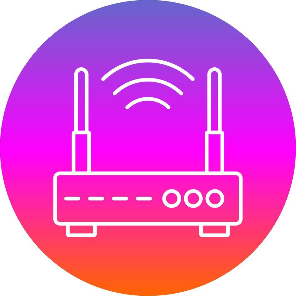 Wifi Router Line Gradient Circle Icon 38732539 Vector Art At Vecteezy