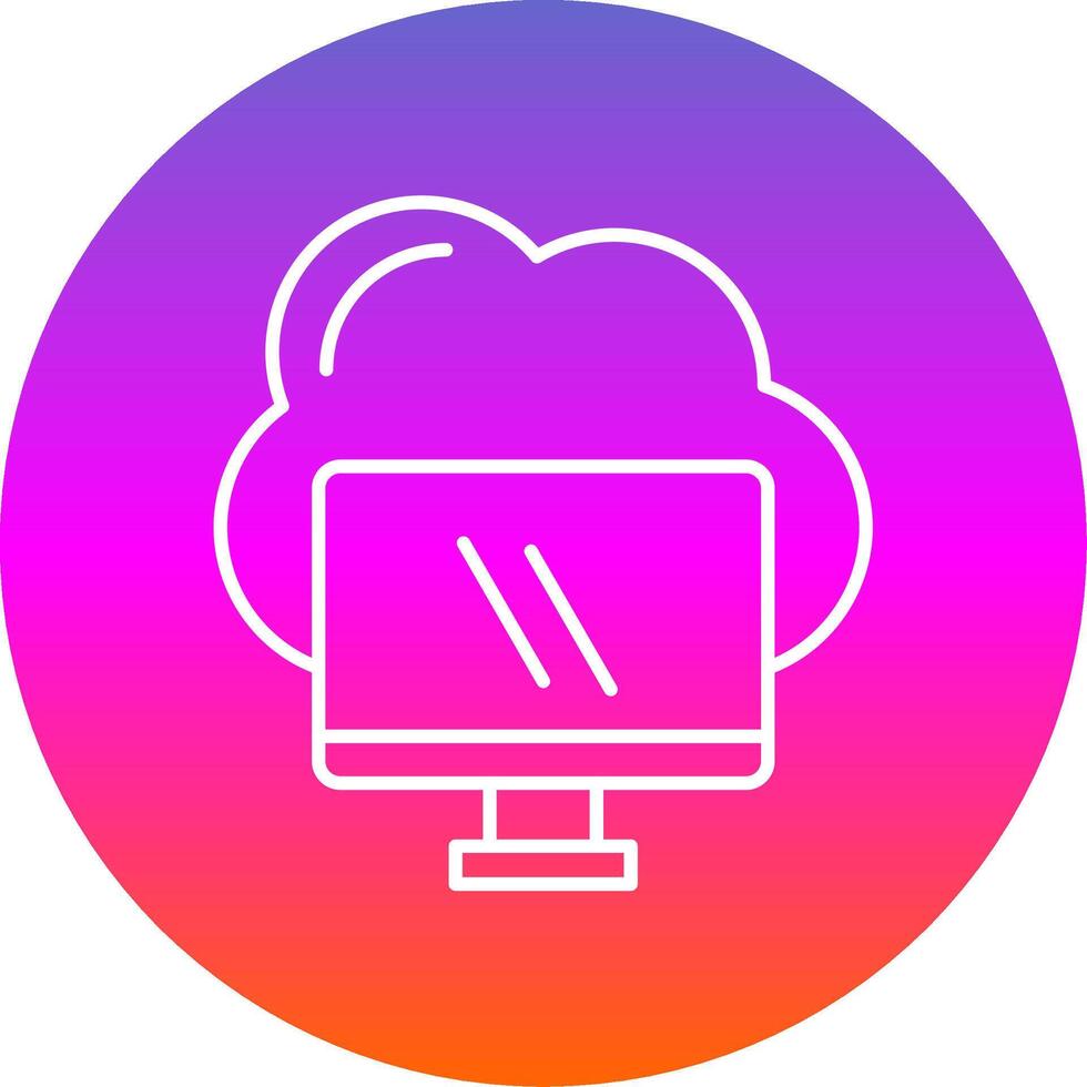 Computing Line Gradient Circle Icon 38732701 Vector Art at Vecteezy