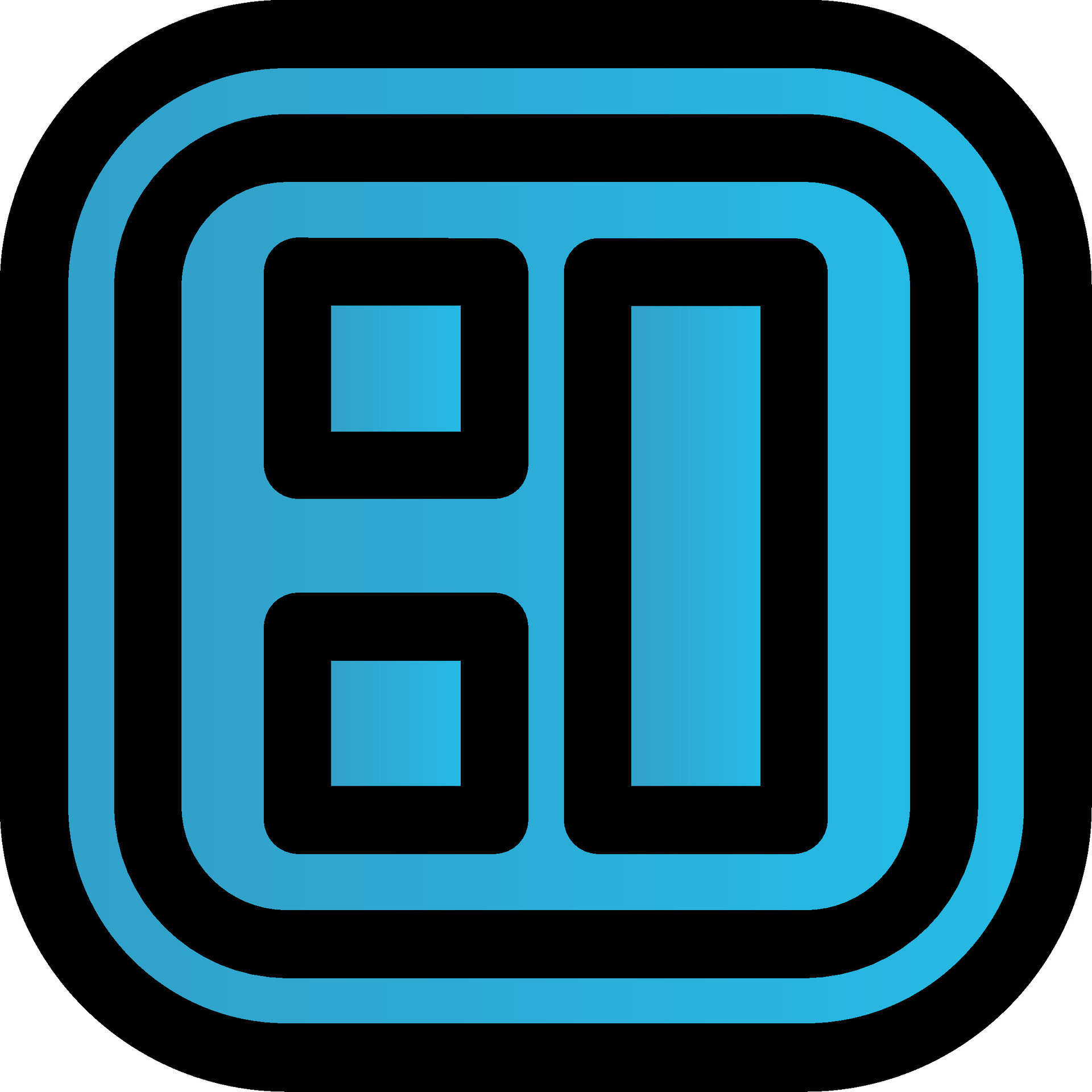 Layout Filled Gradient Icon 38732844 Vector Art at Vecteezy