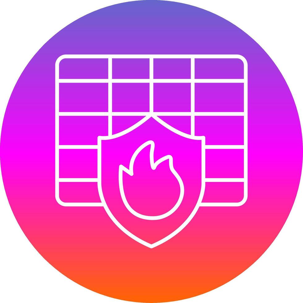 Firewall Line Gradient Circle Icon 38734120 Vector Art At Vecteezy