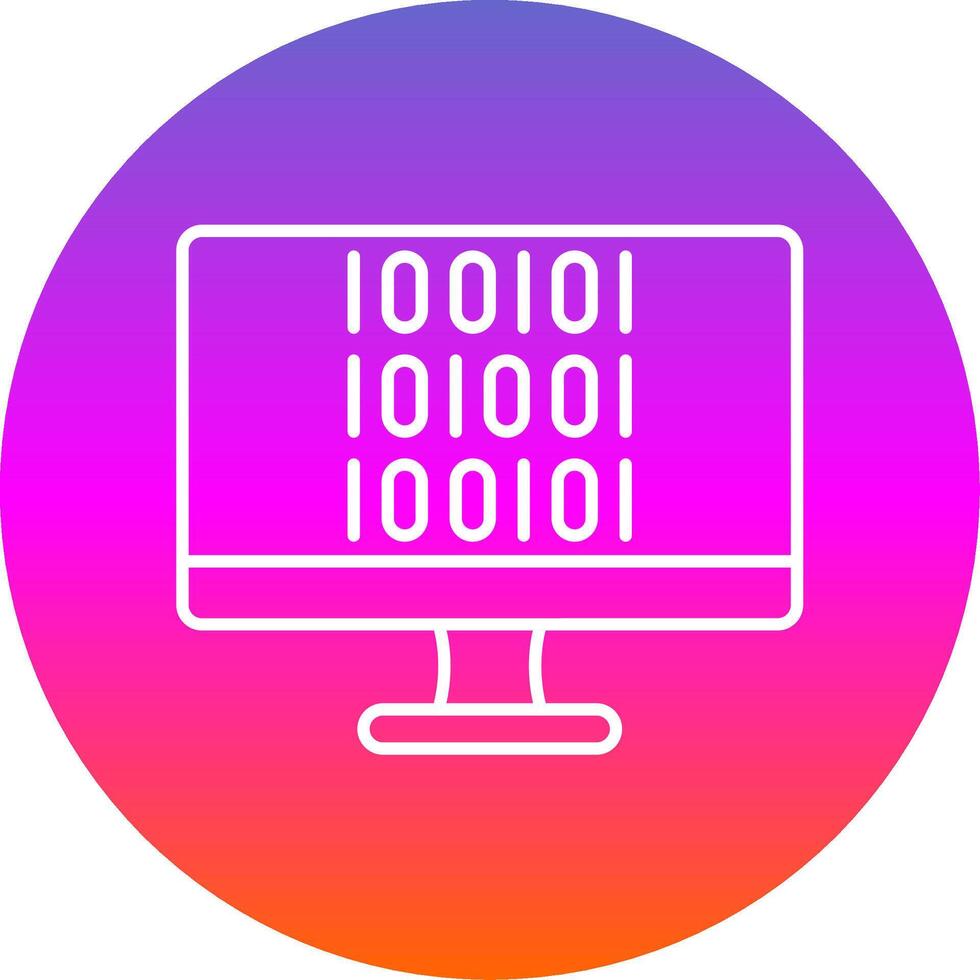 Binary Code Line Gradient Circle Icon 38734913 Vector Art At Vecteezy