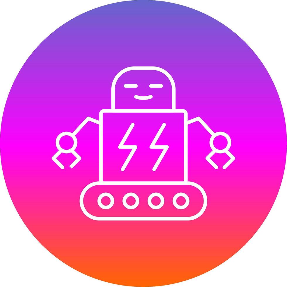 Robot Line Gradient Circle Icon 38735856 Vector Art At Vecteezy