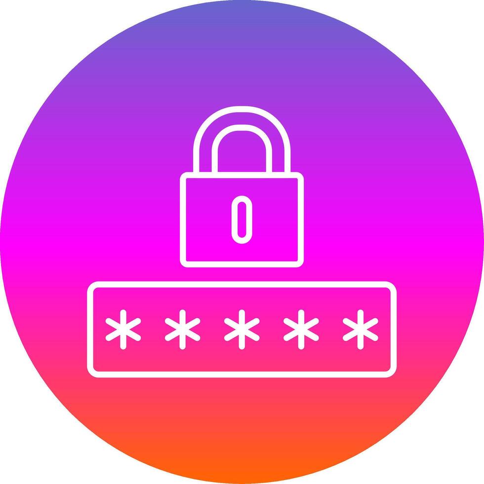 Password Line Gradient Circle Icon 38736710 Vector Art At Vecteezy