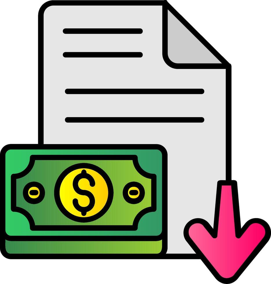 Decrease Filled Gradient Icon 38737132 Vector Art at Vecteezy