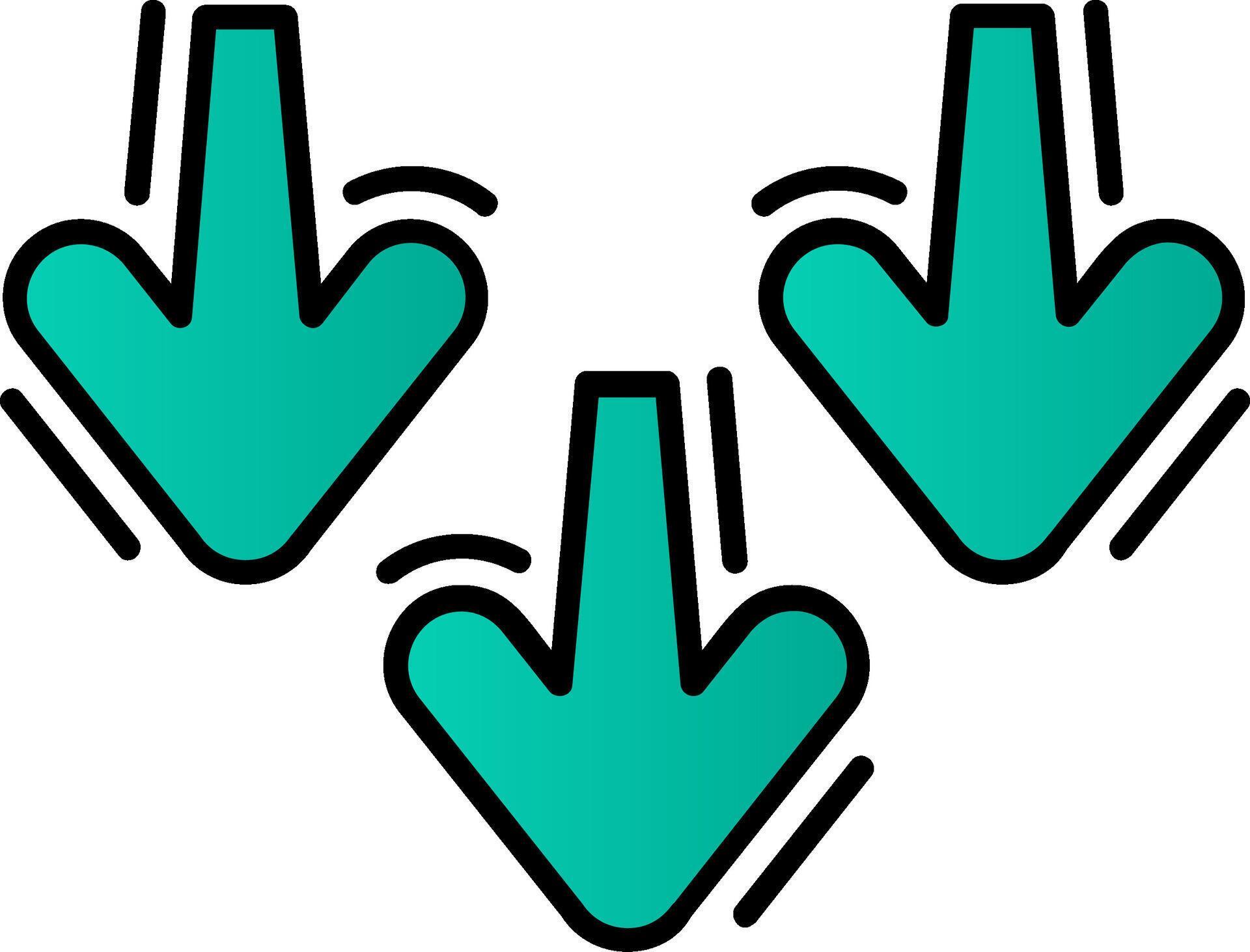 Decrease Filled Gradient Icon 38737225 Vector Art at Vecteezy