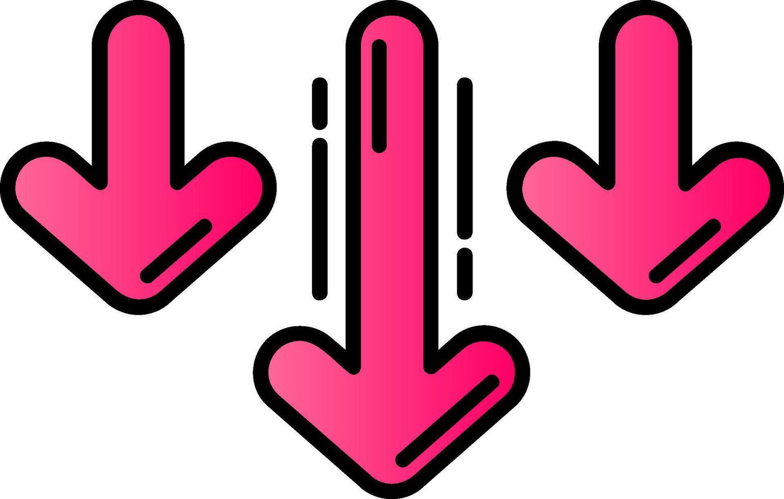 Decrease Filled Gradient Icon 38737261 Vector Art at Vecteezy