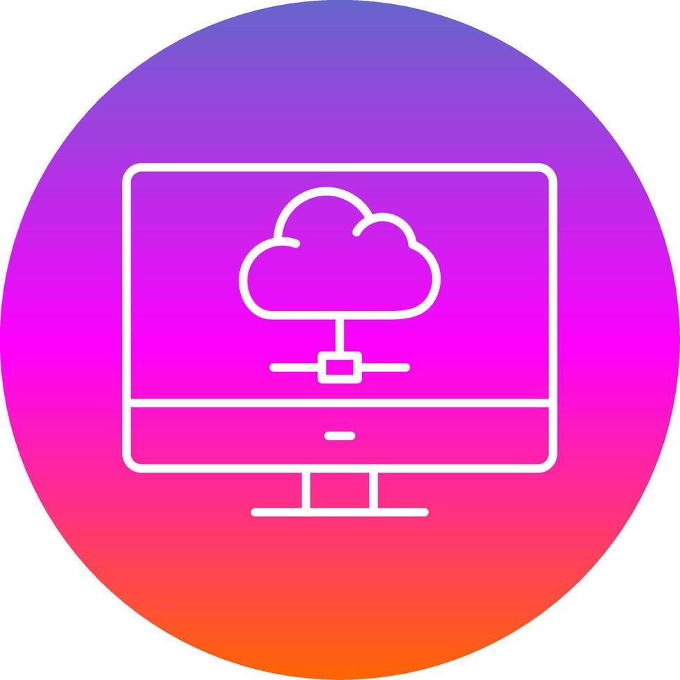 Computing Line Gradient Circle Icon 38737412 Vector Art at Vecteezy