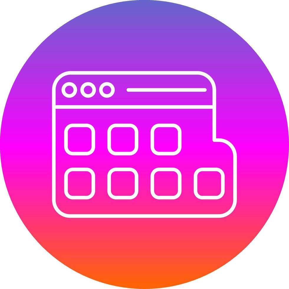 Browser Line Gradient Circle Icon 38737792 Vector Art at Vecteezy