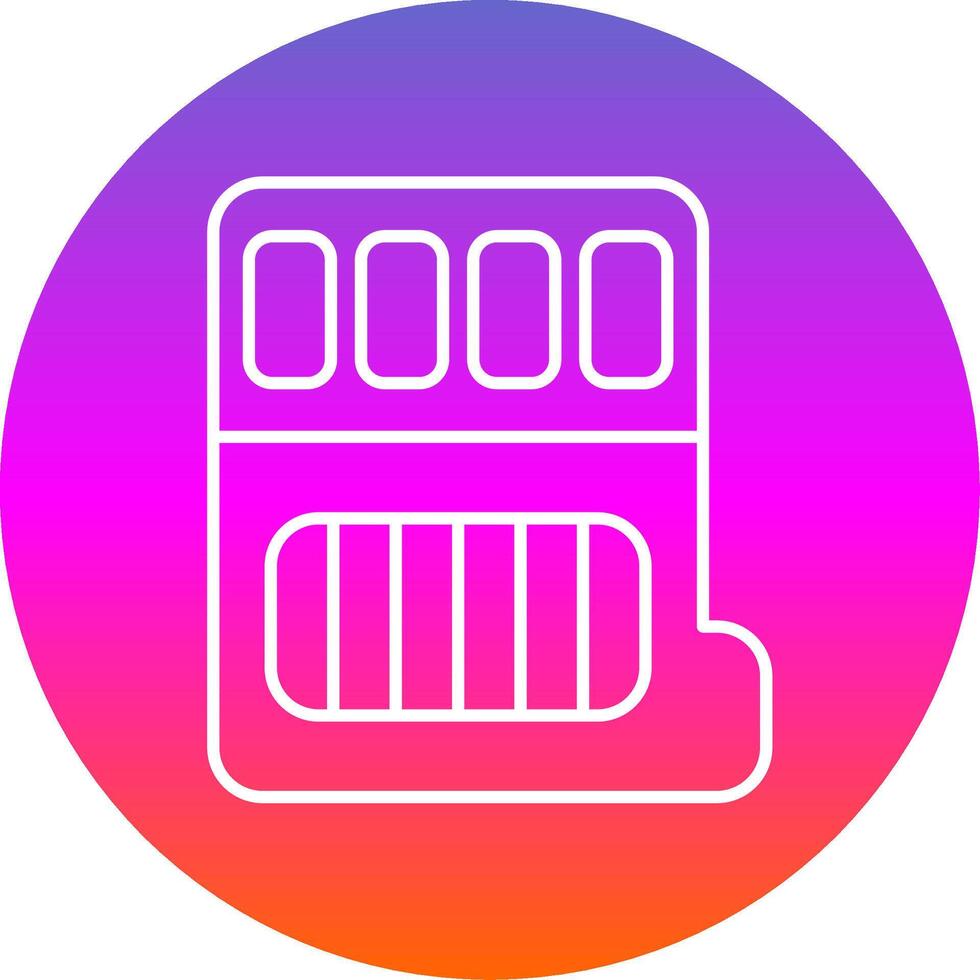 Memory Card Line Gradient Circle Icon 38737824 Vector Art At Vecteezy