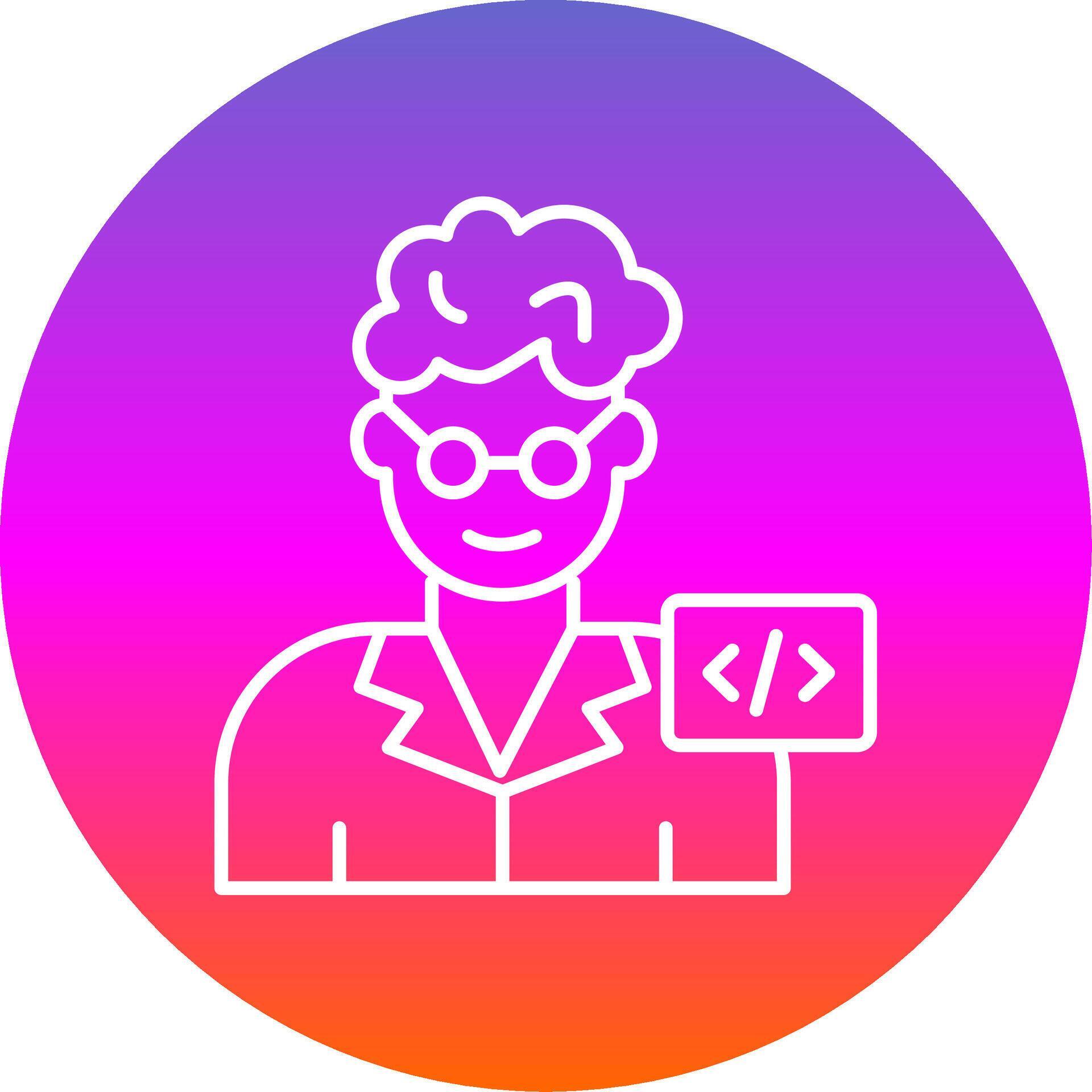 Programmer Line Gradient Circle Icon 38737960 Vector Art at Vecteezy