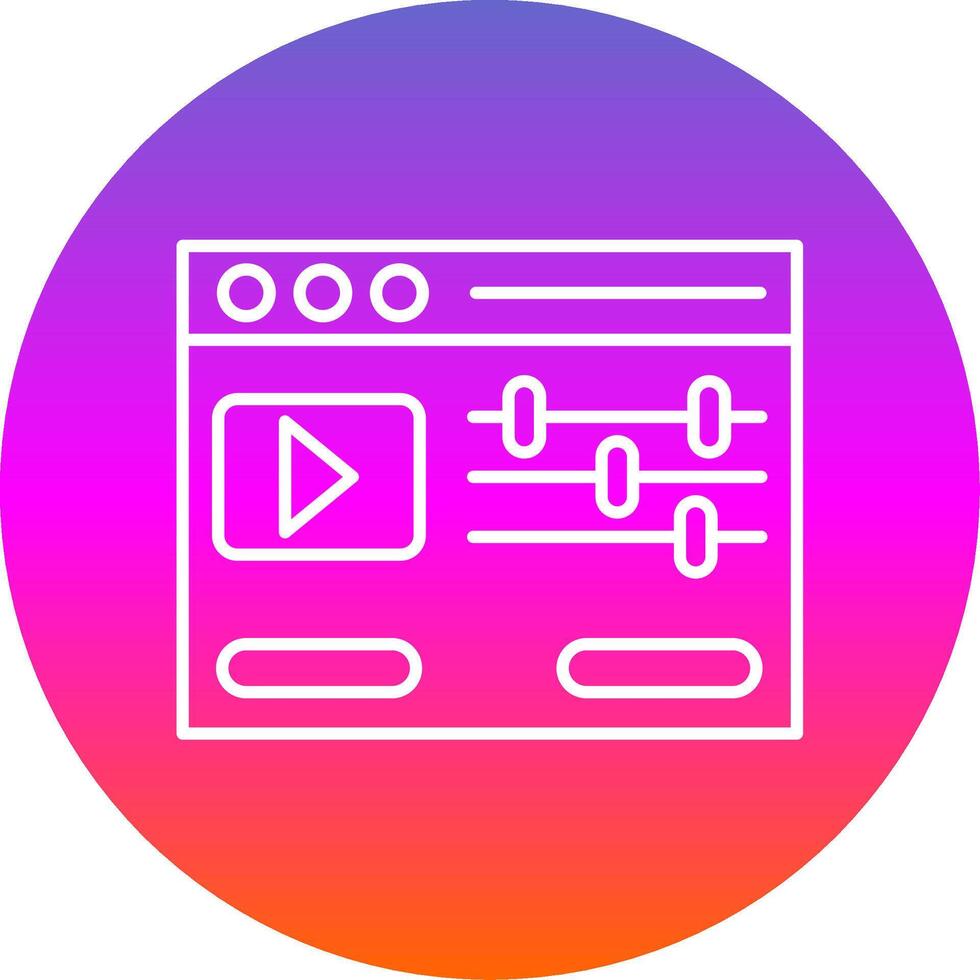 Video Editor Line Gradient Circle Icon 38738063 Vector Art at Vecteezy