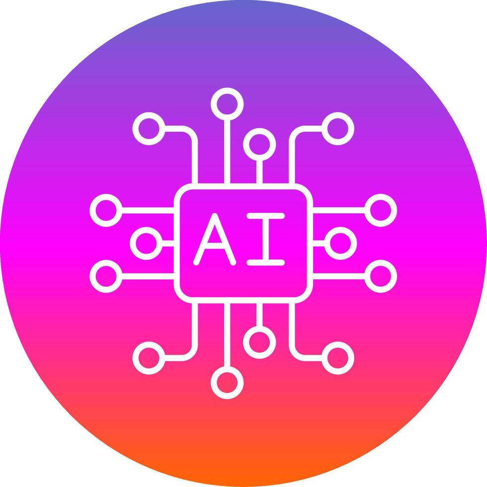 Ai Line Gradient Circle Icon 38738085 Vector Art at Vecteezy