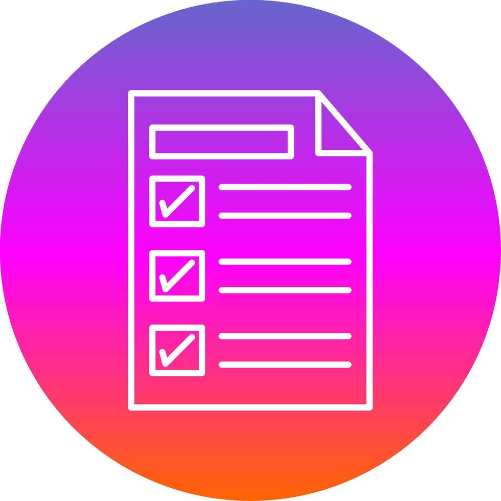Checklist Line Gradient Circle Icon 38738136 Vector Art at Vecteezy
