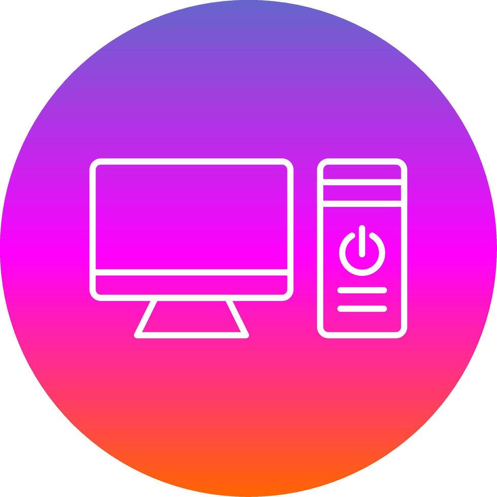 Computer Line Gradient Circle Icon 38738367 Vector Art at Vecteezy