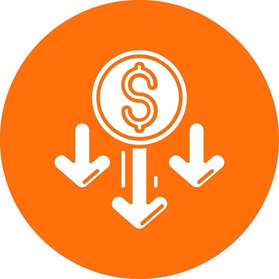 Decrease Glyph Circle Multicolor Icon 38746109 Vector Art at Vecteezy