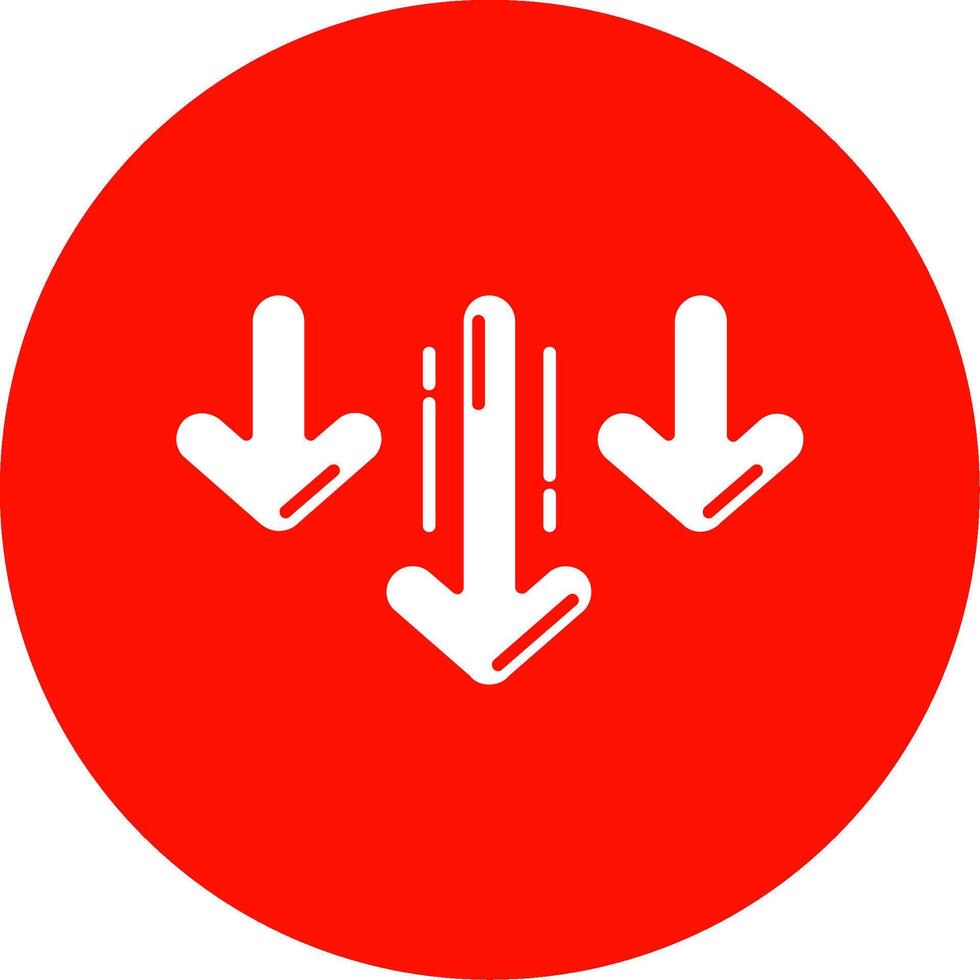 Decrease Glyph Circle Multicolor Icon 38746199 Vector Art at Vecteezy