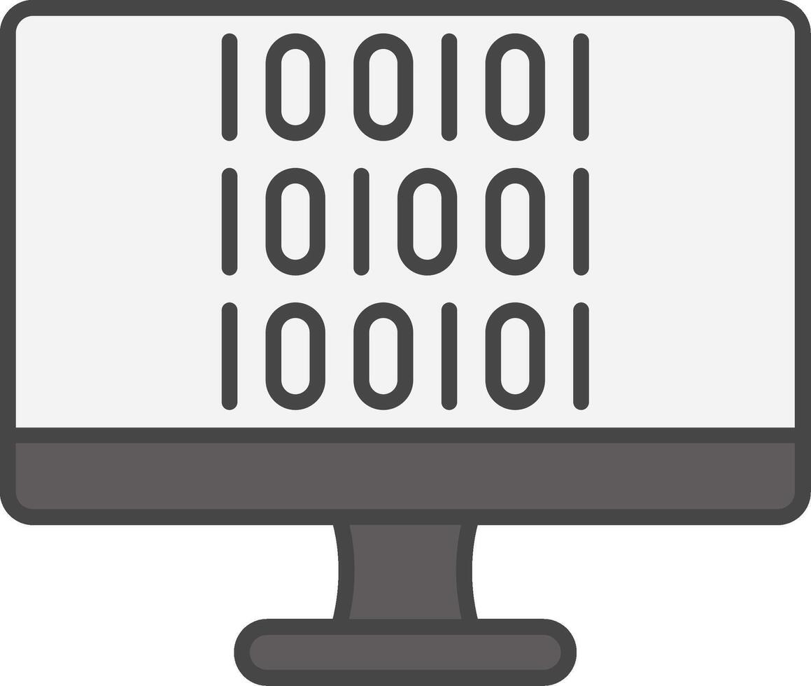 Binary Code Line Filled Light Icon 38754179 Vector Art At Vecteezy
