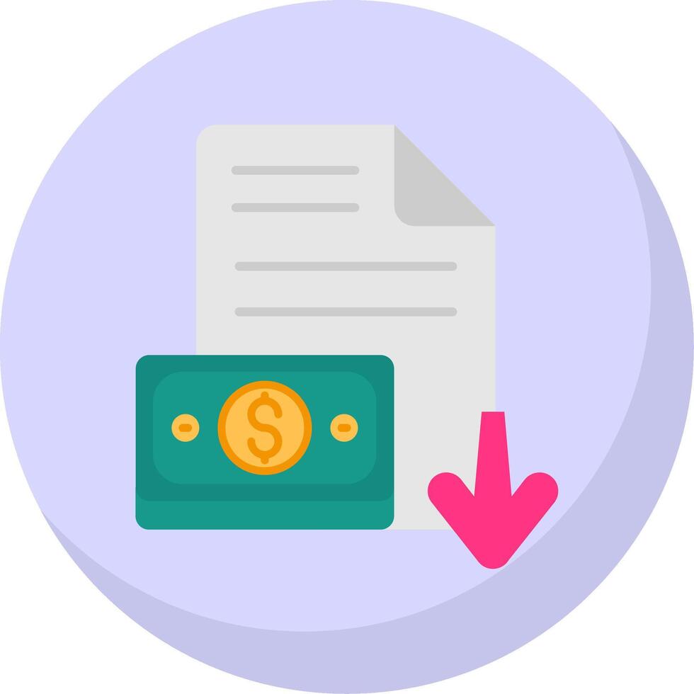 Decrease Glyph Flat Bubble Icon 38755756 Vector Art at Vecteezy