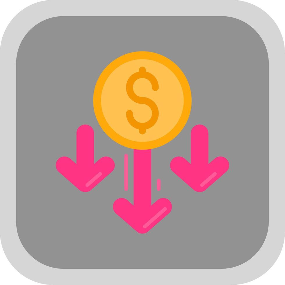 Decrease Flat Round Corner Icon 38769432 Vector Art at Vecteezy