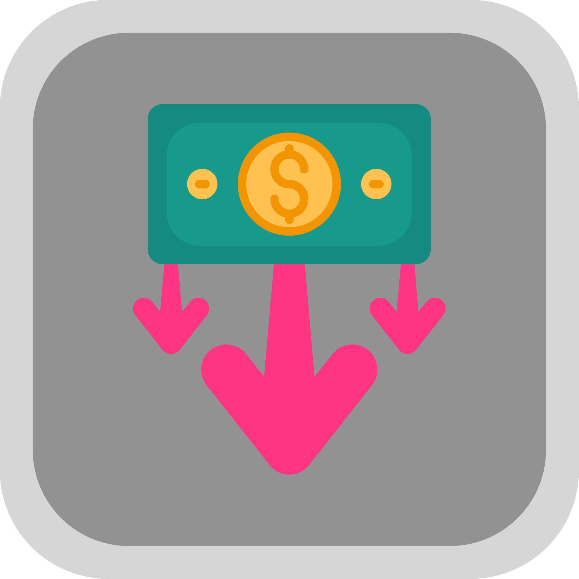 Decrease Flat Round Corner Icon 38769470 Vector Art at Vecteezy