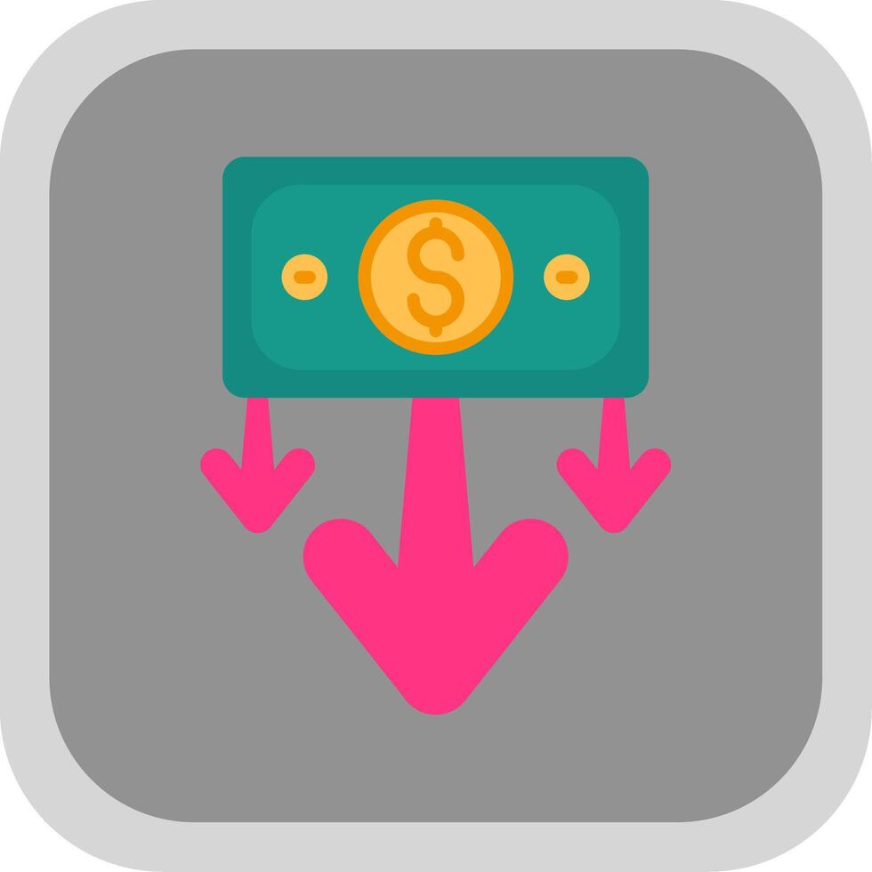 Decrease Flat Round Corner Icon 38769470 Vector Art at Vecteezy