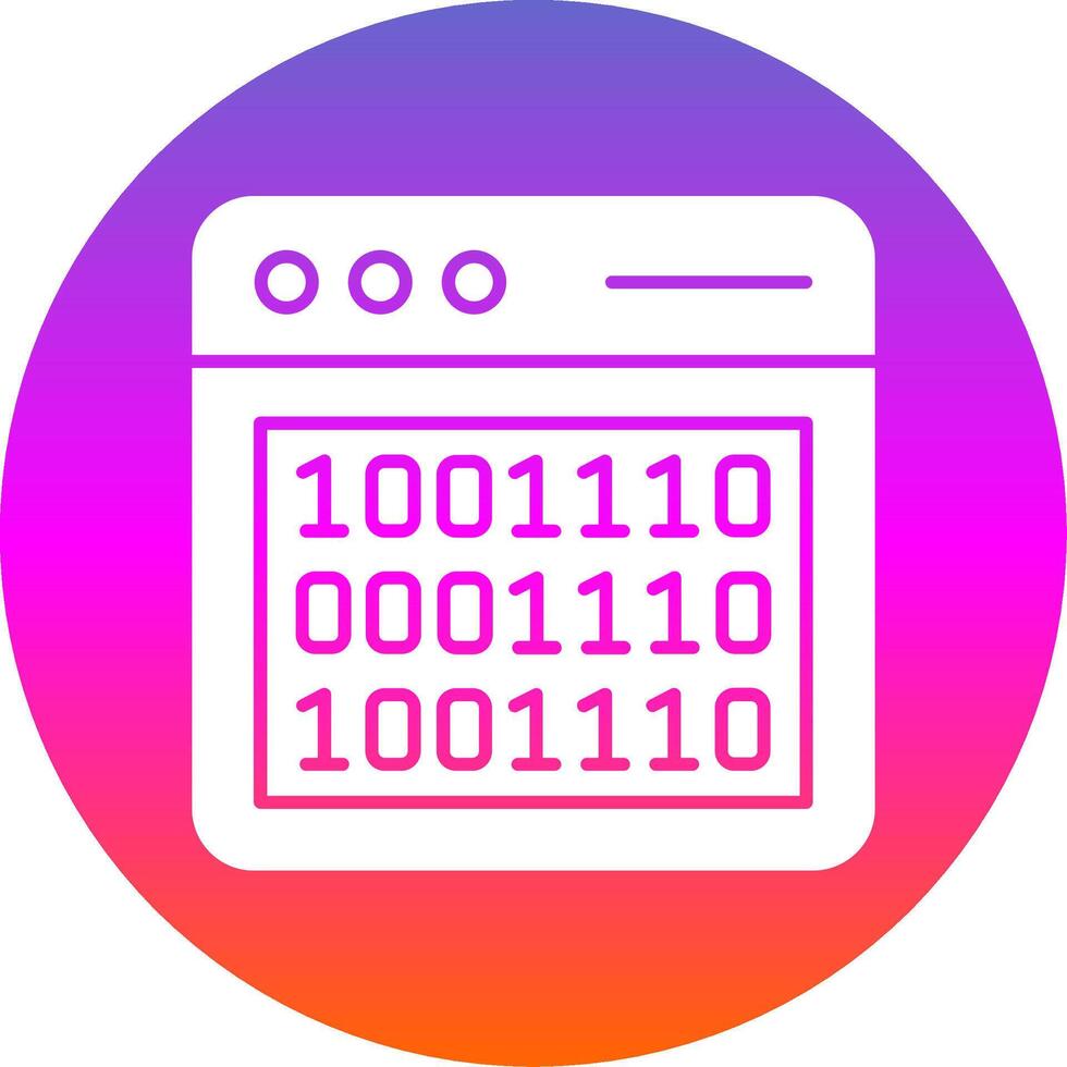Binary Code Glyph Gradient Circle Icon 38770096 Vector Art at Vecteezy