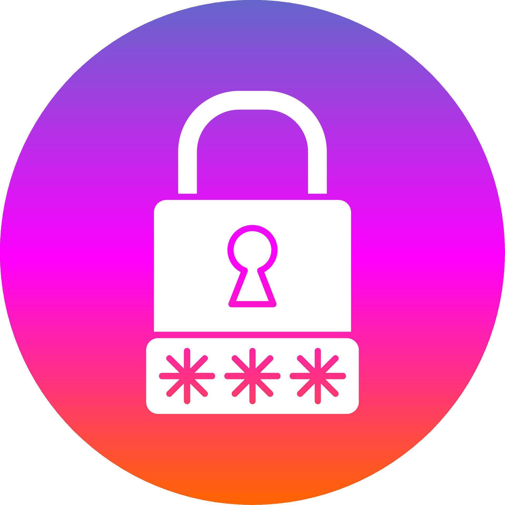 Passcode Glyph Gradient Circle Icon 38770607 Vector Art at Vecteezy