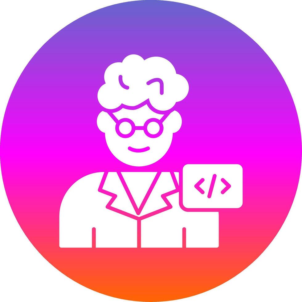Programmer Glyph Gradient Circle Icon 38775553 Vector Art at Vecteezy