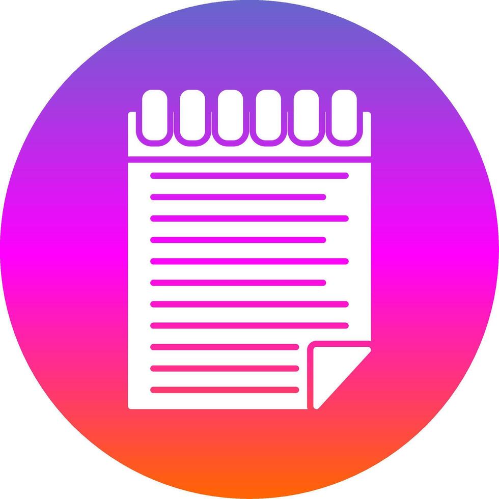 Notepad Glyph Gradient Circle Icon 38775919 Vector Art at Vecteezy Notepad Glyph Gradient Circle Icon 38775919 Vector Art at Vecteezy