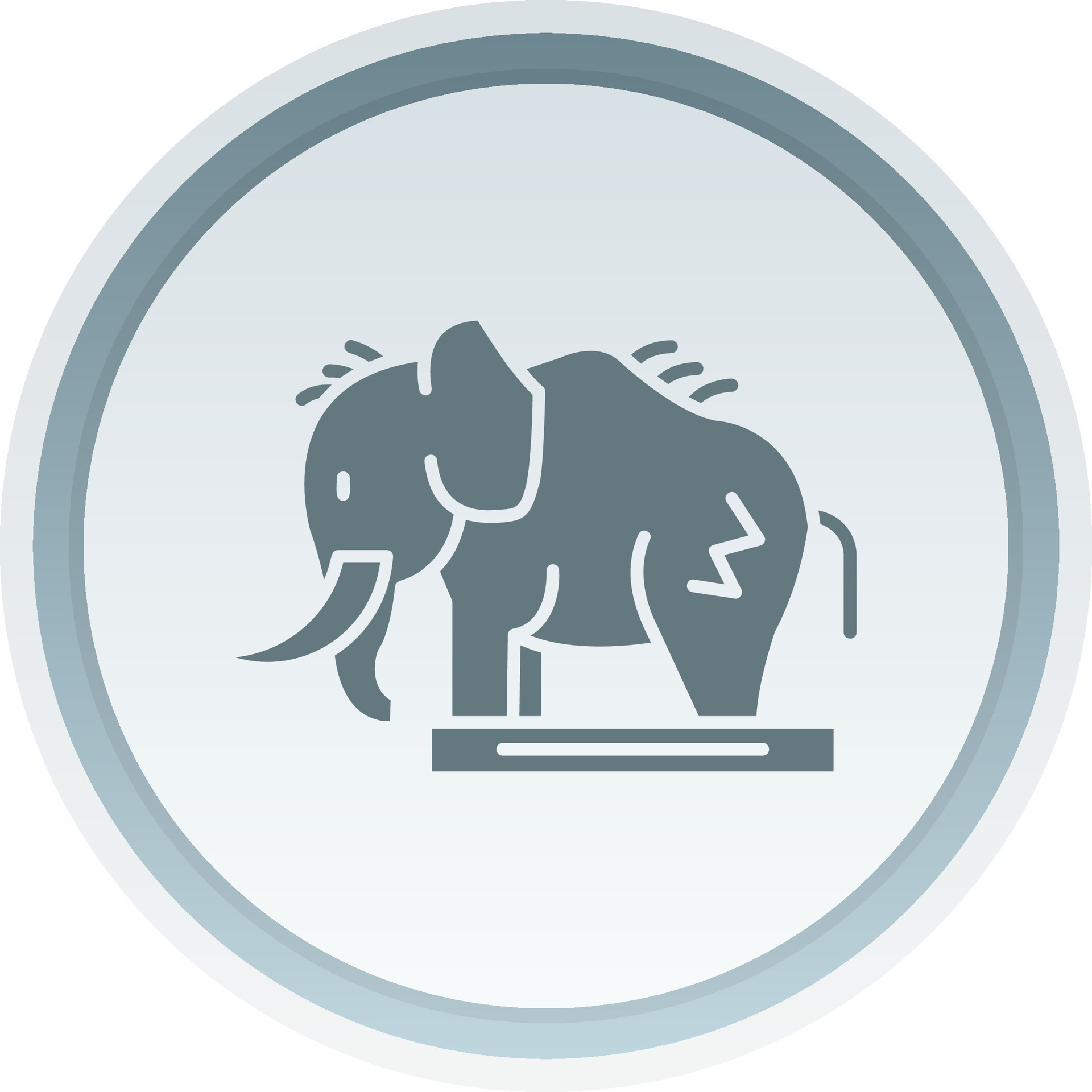 Mammoth Solid button Icon 38795718 Vector Art at Vecteezy