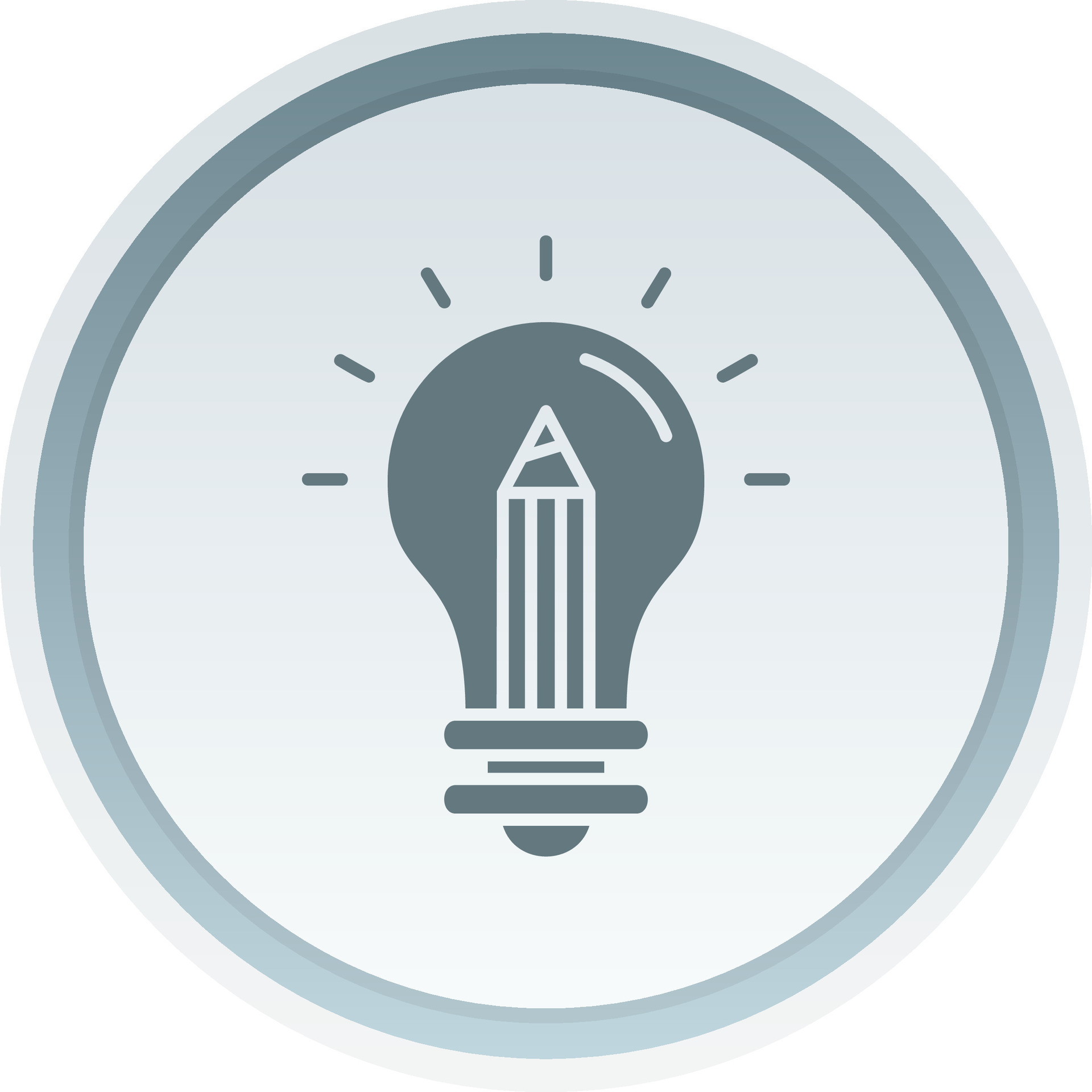 Idea Solid button Icon 38795725 Vector Art at Vecteezy